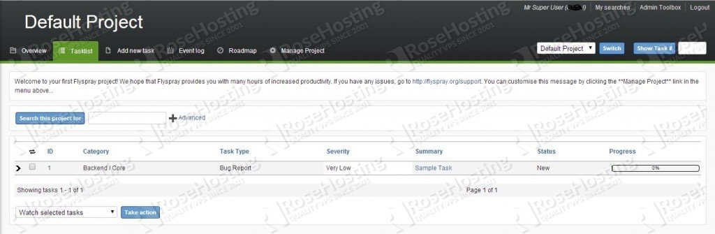 How to install Flyspray The Bug Killer on a CentOS 7 VPS | RoseHosting