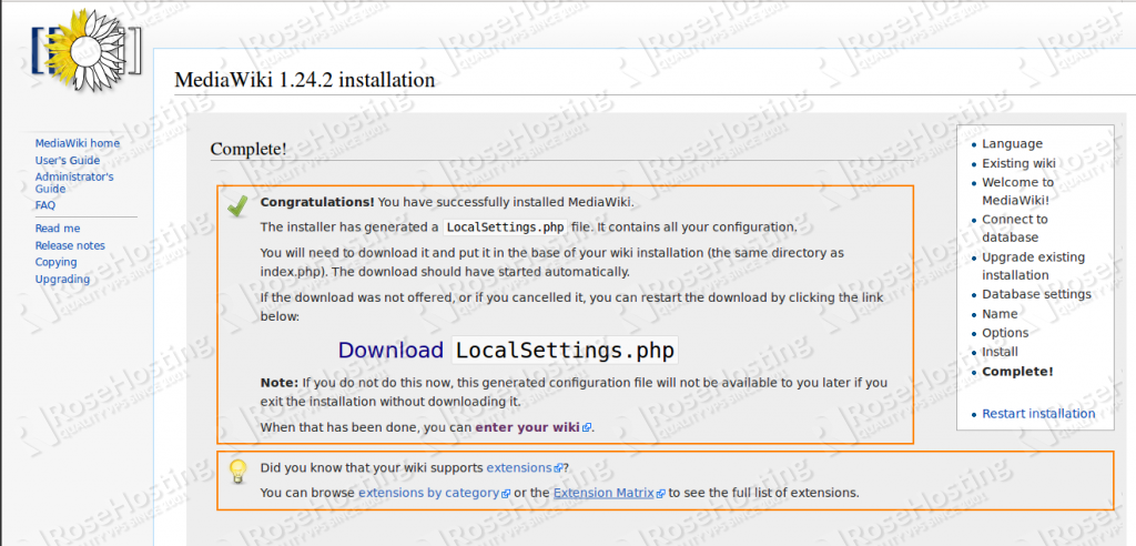 Install MediaWiki on a CentOS 7 VPS | RoseHosting