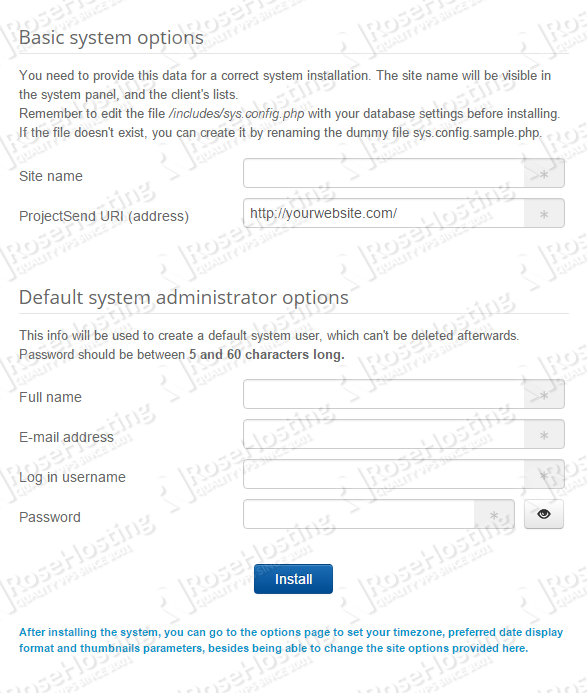 How to install ProjectSend on CentOS 6 | RoseHosting