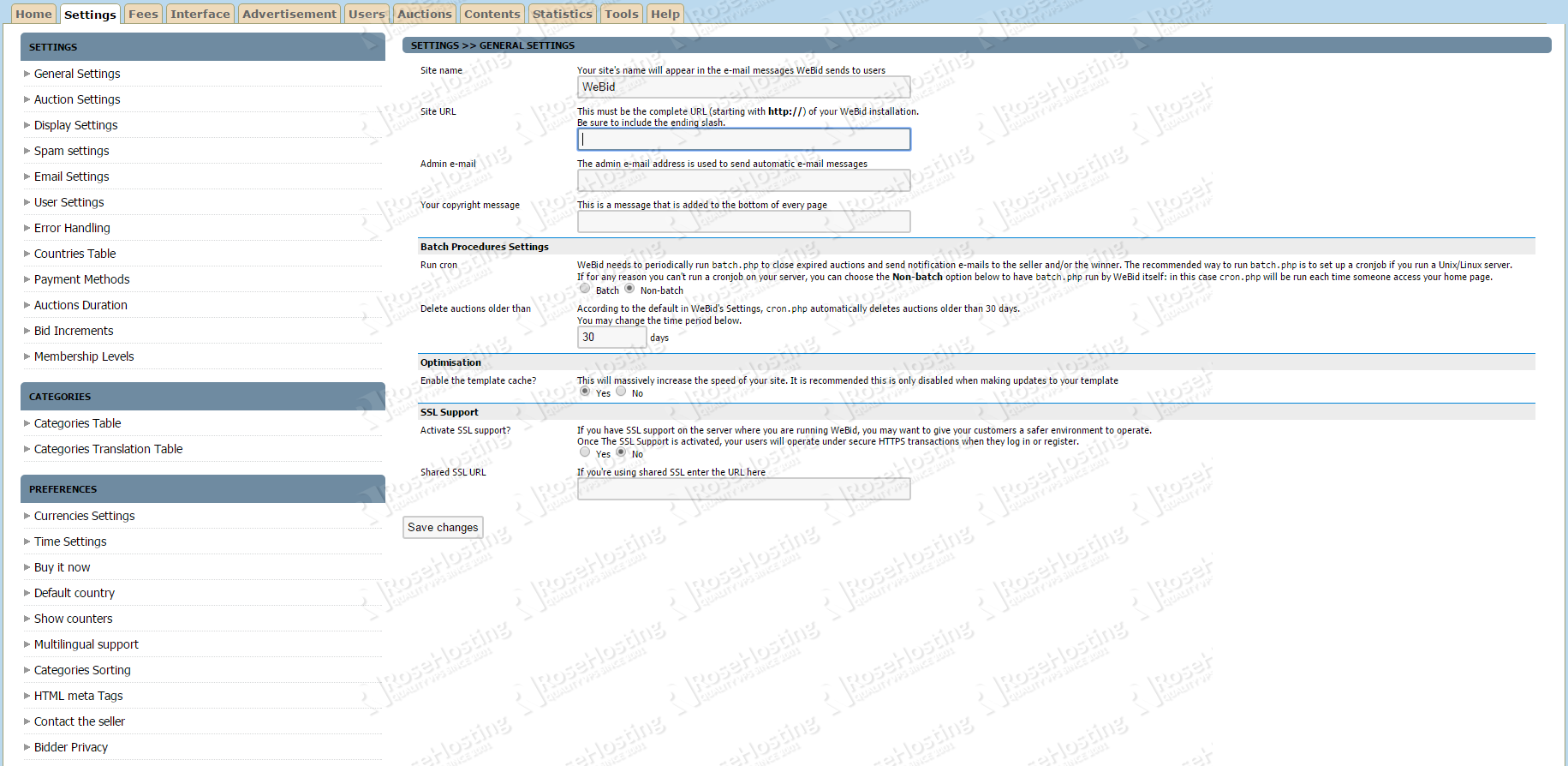 How to install WeBid auction software on CentOS | RoseHosting