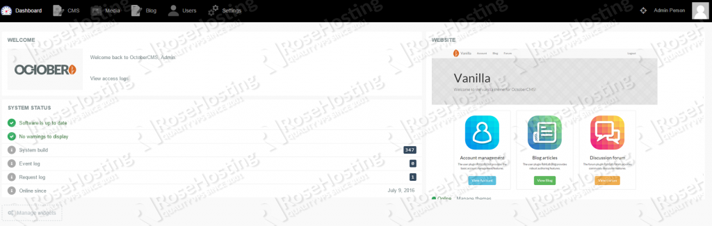 How to install October CMS on CentOS 7 | RoseHosting