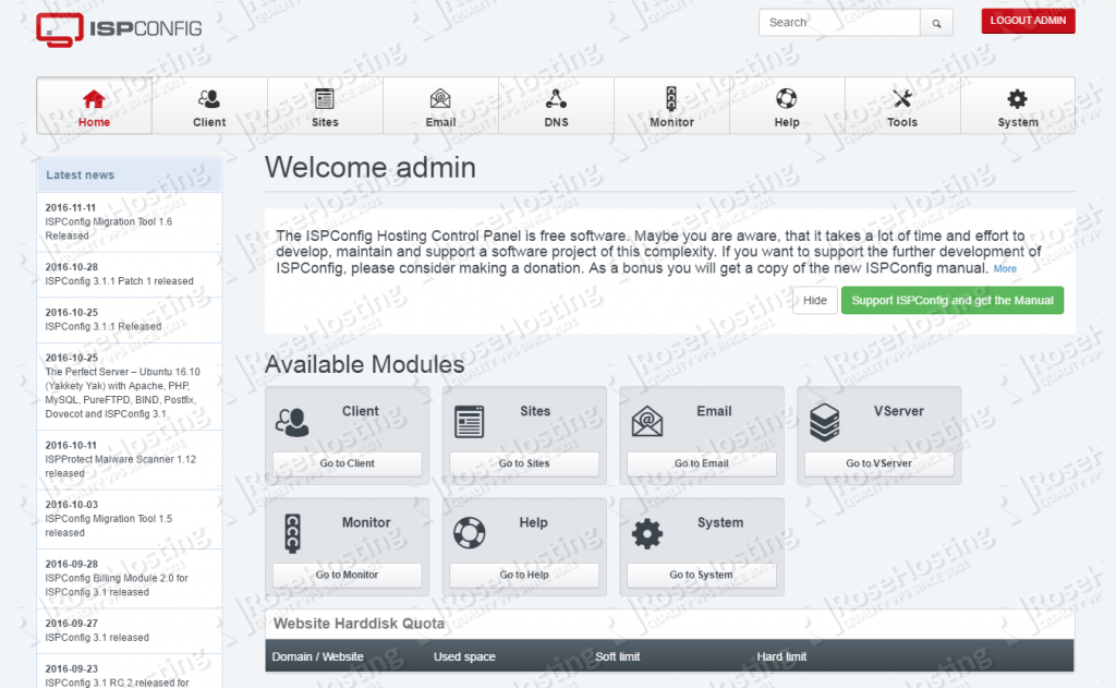 How to install ISPConfig 3 on Ubuntu 16.04 | RoseHosting