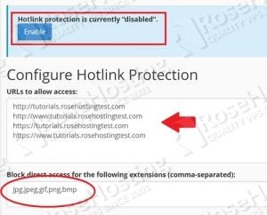 How to use the Hotlink Protection tool in cPanel | RoseHosting