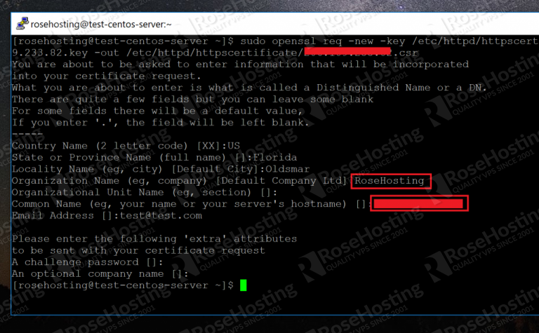 How To Generate A Self Signed Ssl Certificate On Linux Rosehosting
