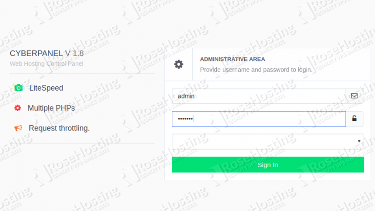 How to Install and Configure CyberPanel on Ubuntu 18.04 | RoseHosting