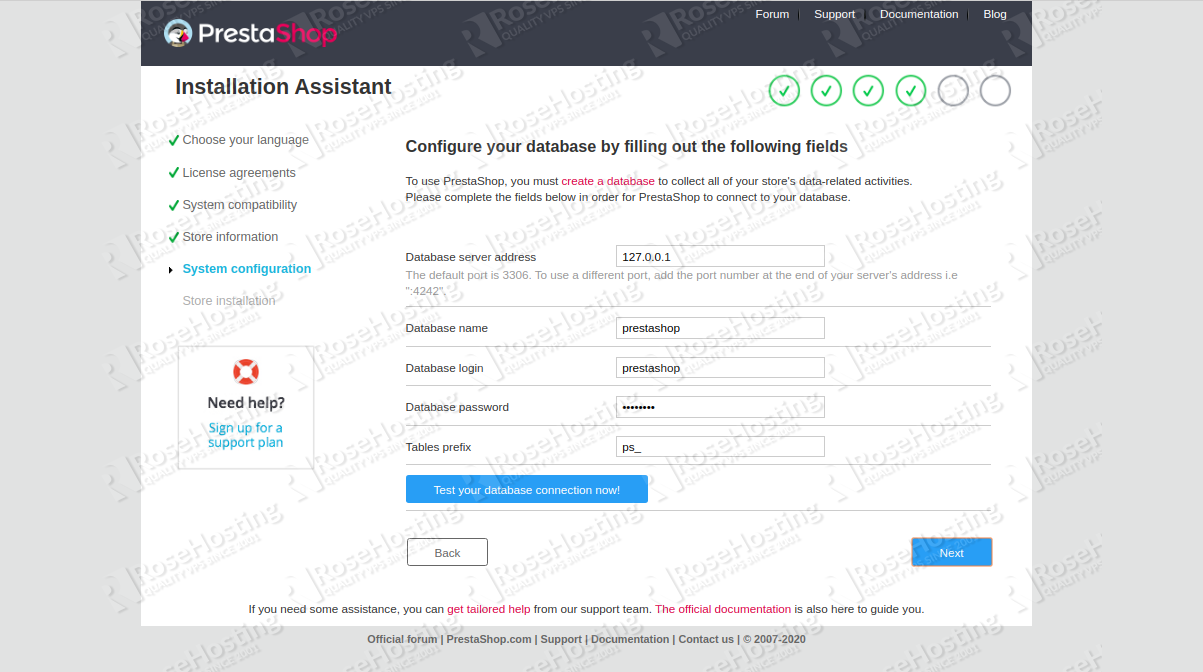 How to Install PrestaShop on CentOS 8 | RoseHosting