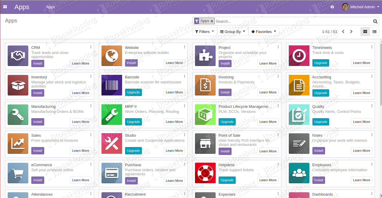 How to Install Odoo 13 on a CentOS 8 Server | RoseHosting