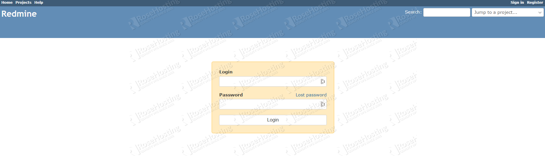 Redmine Login