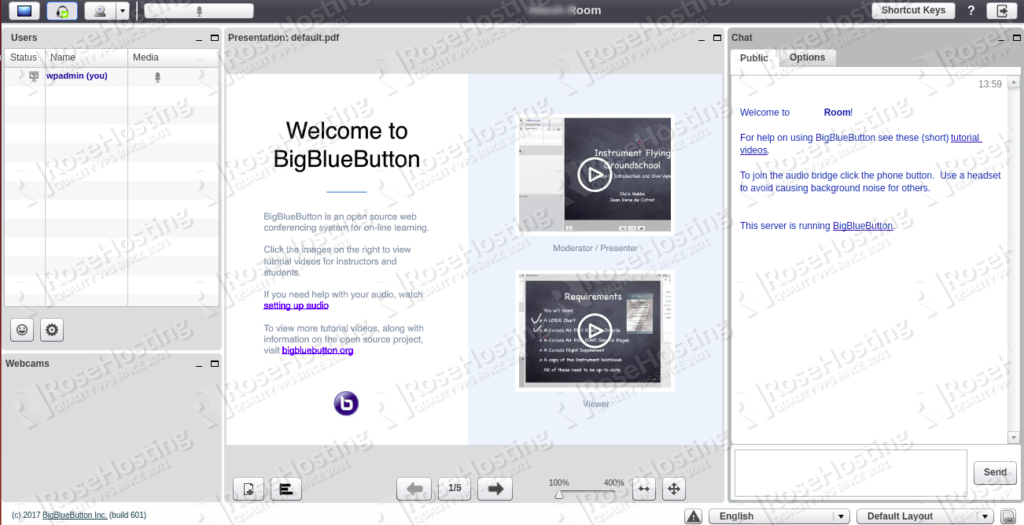 How to Install and Integrate BigBlueButton With WordPress | RoseHosting