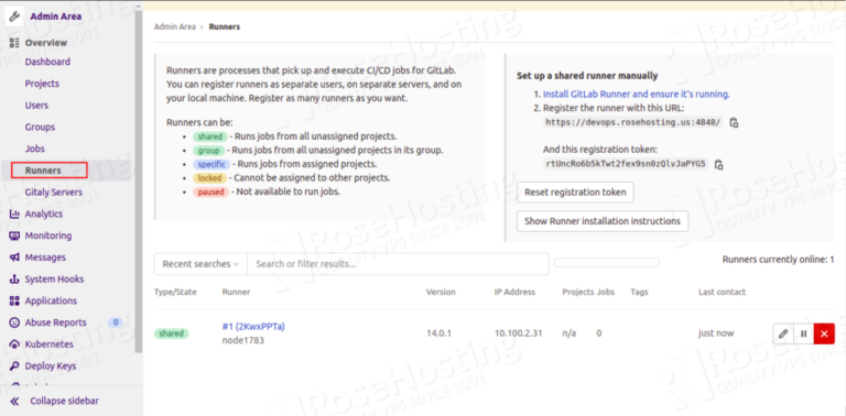 How to Install DevOps Lab - Gitlab Server on RH Cloud | RoseHosting