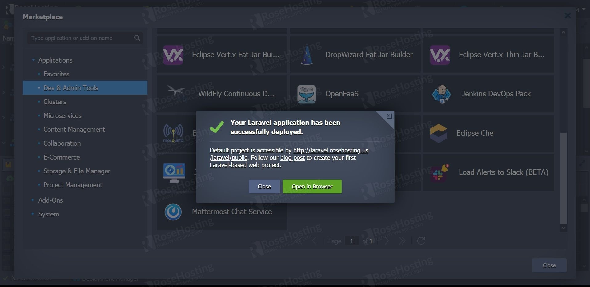 How to Install Laravel on RoseHosting Cloud PaaS Platform | RoseHosting