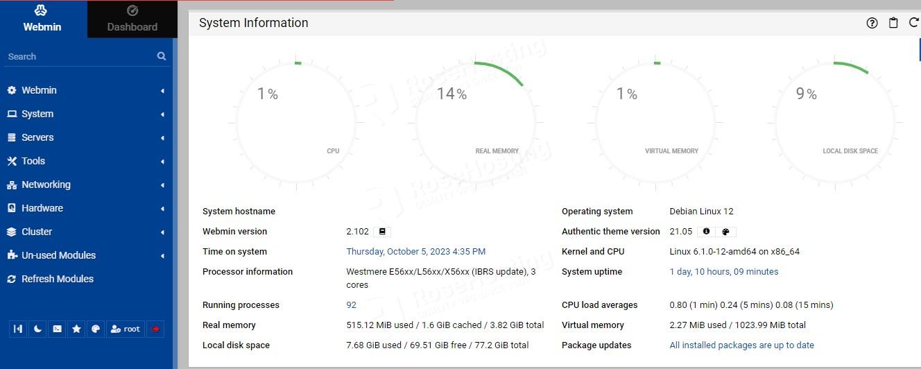 How To Install Webmin On Debian 12 Rosehosting